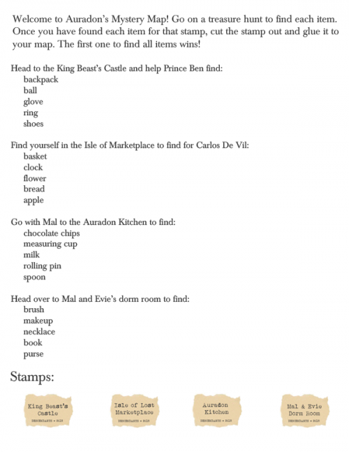 Disney Descendants Auradon Mystery Map - Giveaway Bandit